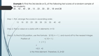 Introduction to Decile and Percentile topic | PPTX