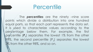 Introduction to Decile and Percentile topic | PPTX