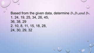 Decile for Ungrouped Data mathematics 10.pptx