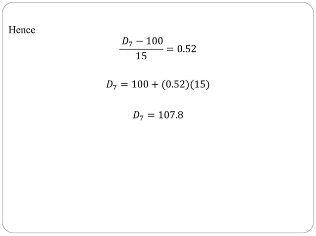 Deciles by using normal distribution | PPT