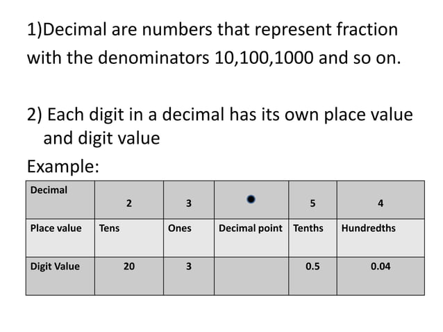 Decimal | PPT