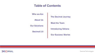 Decimal Technologies - An Introduction | PPT