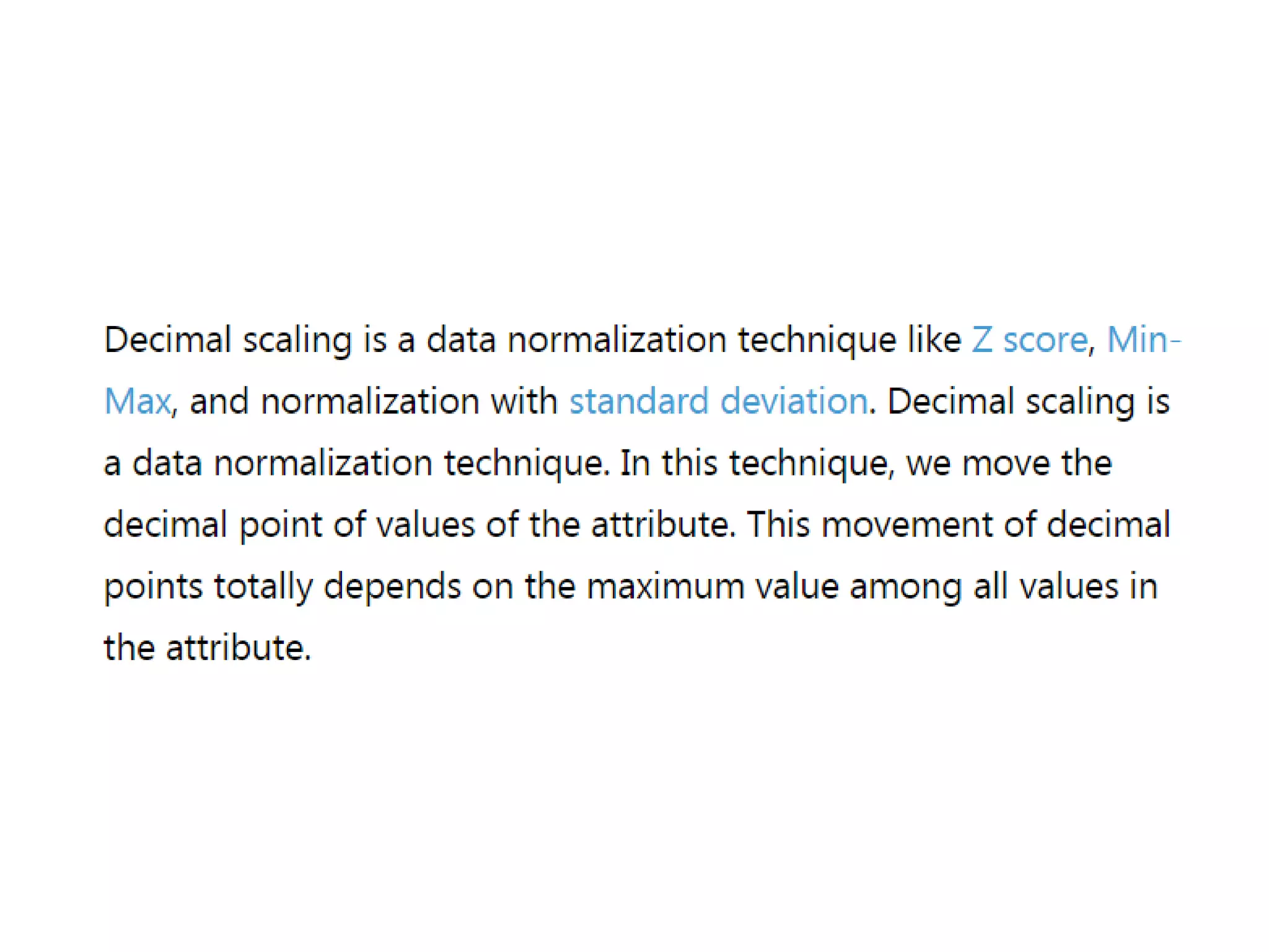 Decimal Scaling Normalization Slides Presentation Ppt