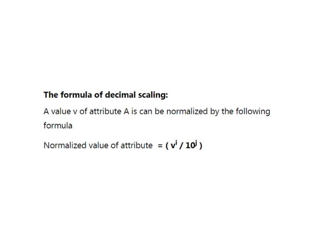 Decimal Scaling Normalization Slides Presentation