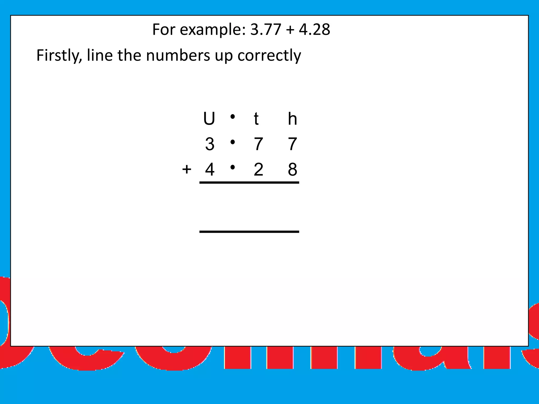 Adding Decimals | PPTX
