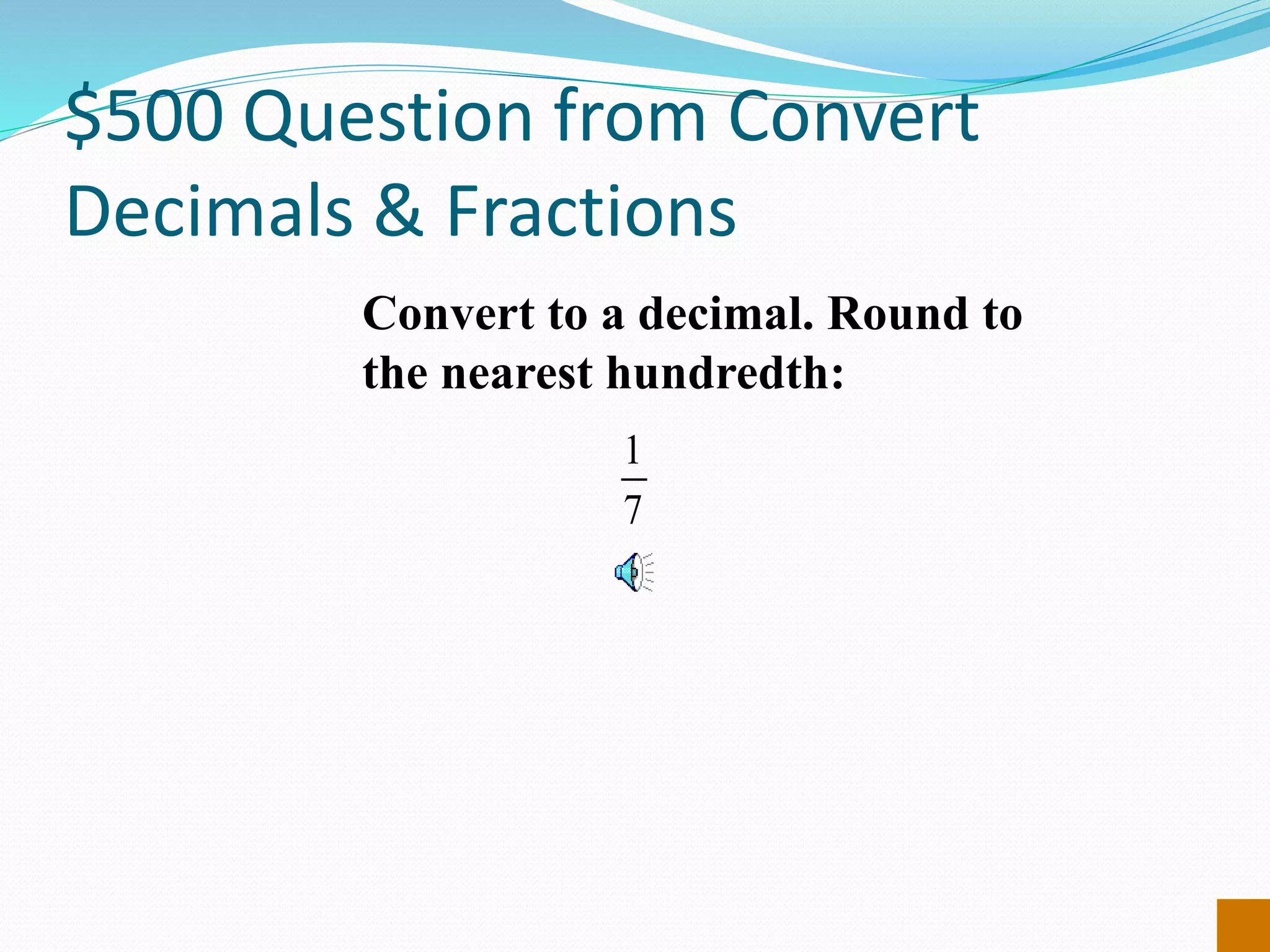 Decimal and Fraction Jeopardy - A Game for Developmental Math | PPTX