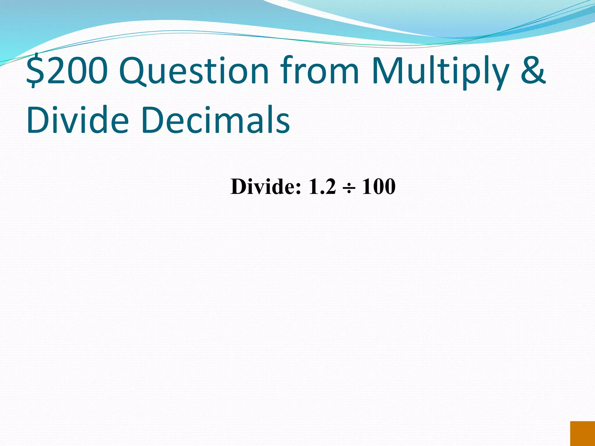 Decimal and Fraction Jeopardy - A Game for Developmental Math | PPTX