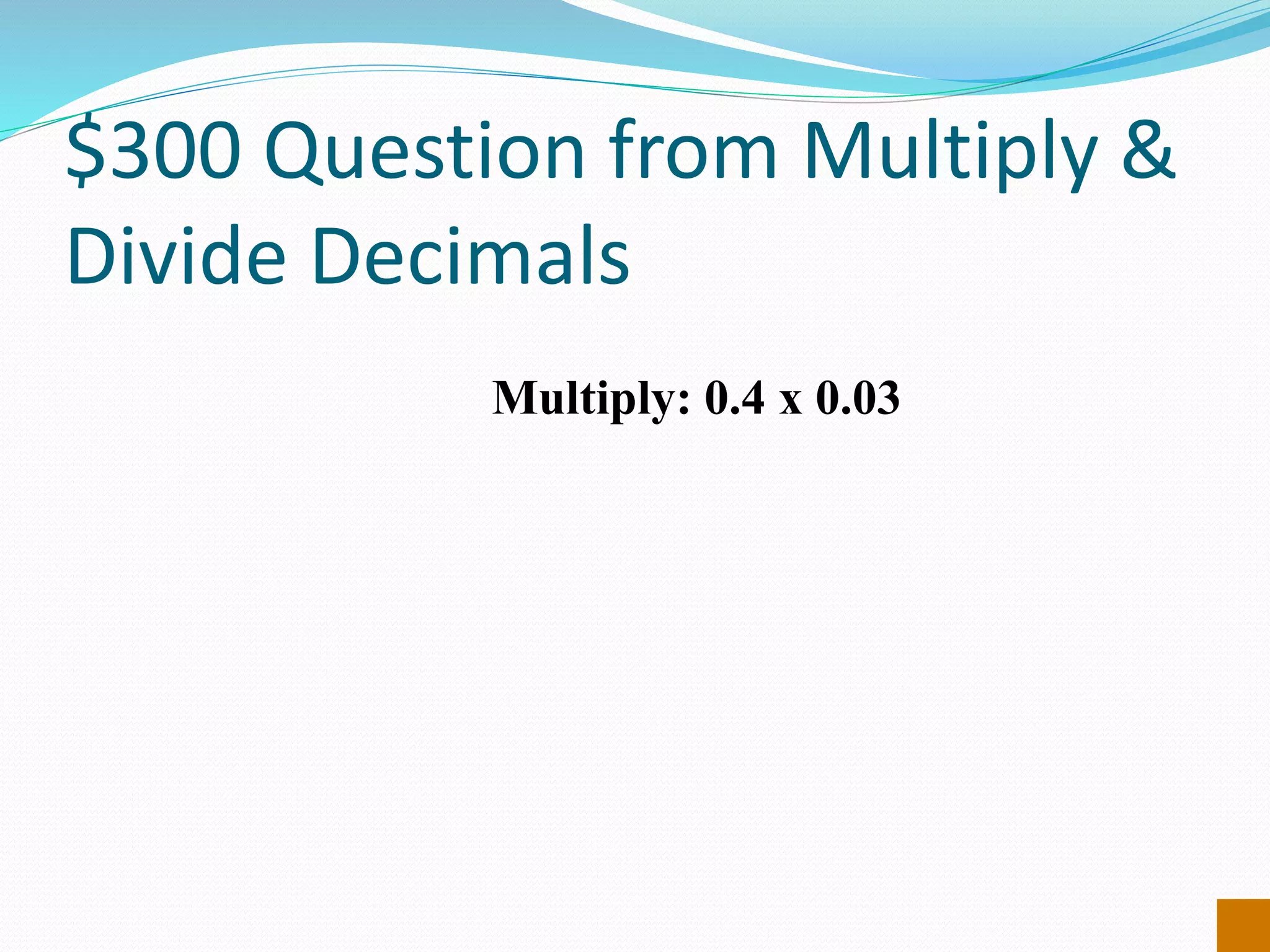 Decimal and Fraction Jeopardy - A Game for Developmental Math | PPTX