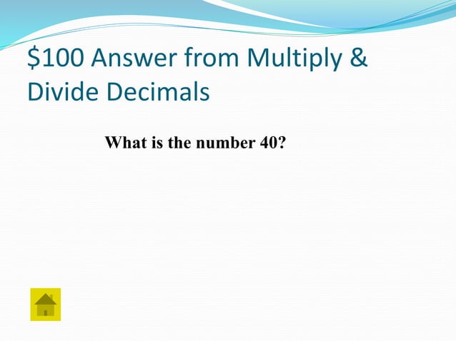Decimal and Fraction Jeopardy - A Game for Developmental Math | PPTX ...