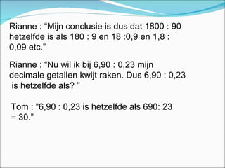 Decimale getallen delen | PPT