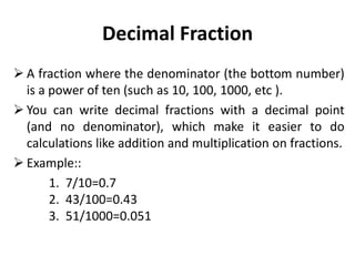 Decimal fraction | PPT