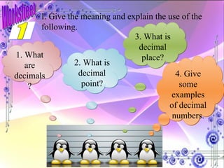 Decimal Numbers Part 1 | PPT