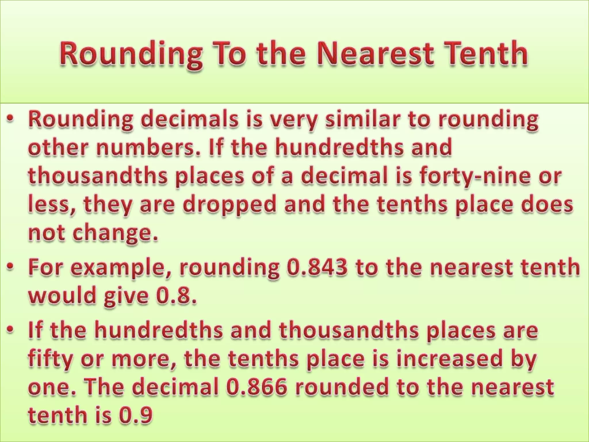 Decimal powerpoint presentation | PPTX