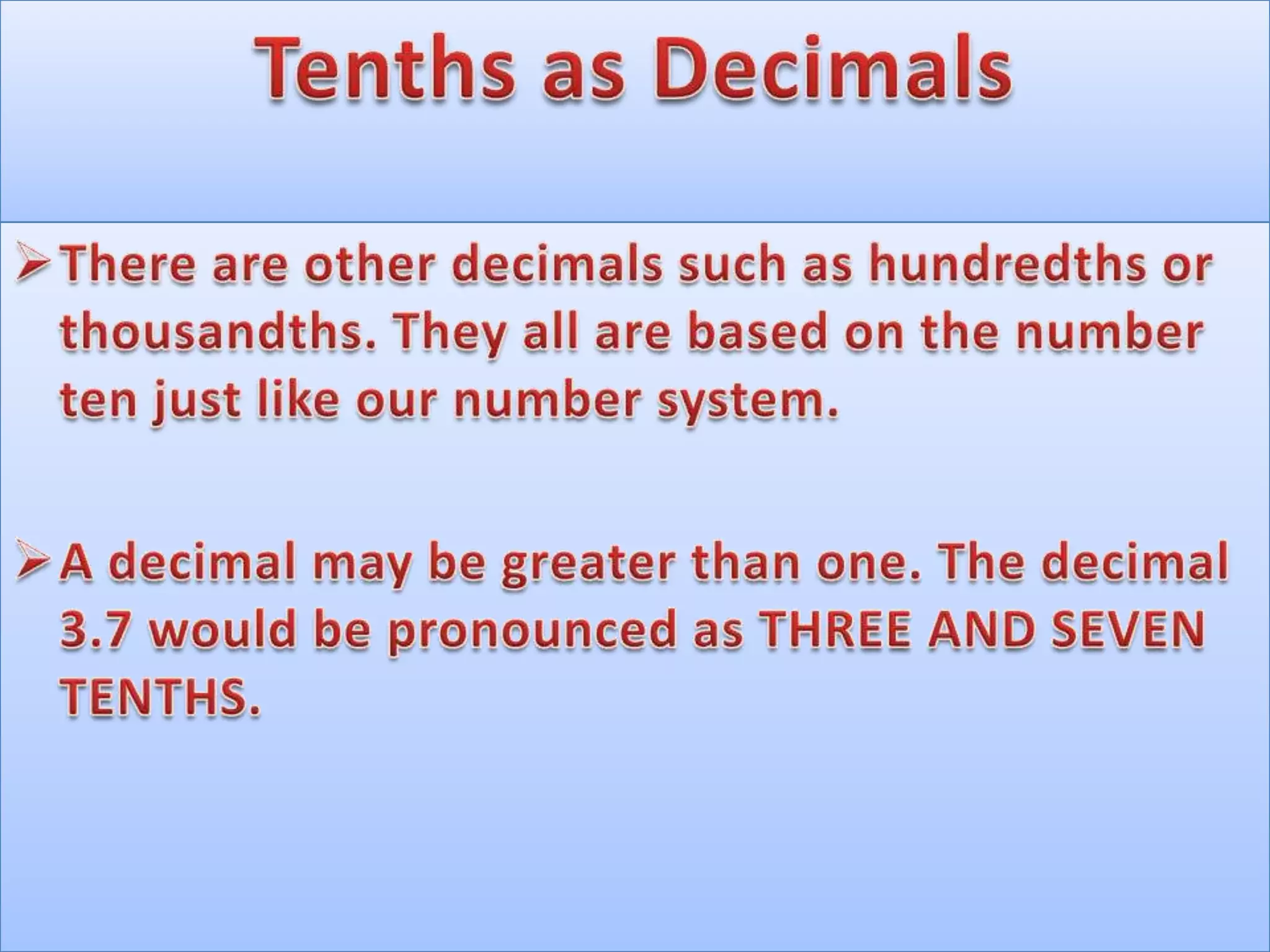 Decimal powerpoint presentation | PPTX