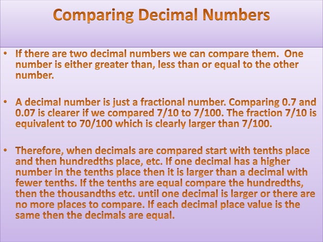 Decimal powerpoint presentation | PPTX