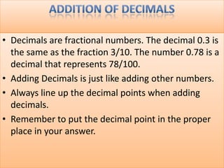 Decimal powerpoint presentation | PPTX