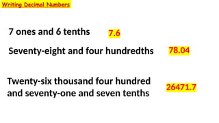 DECIMAL PPT Decimal ppt for students of determination grade 7 | PPTX