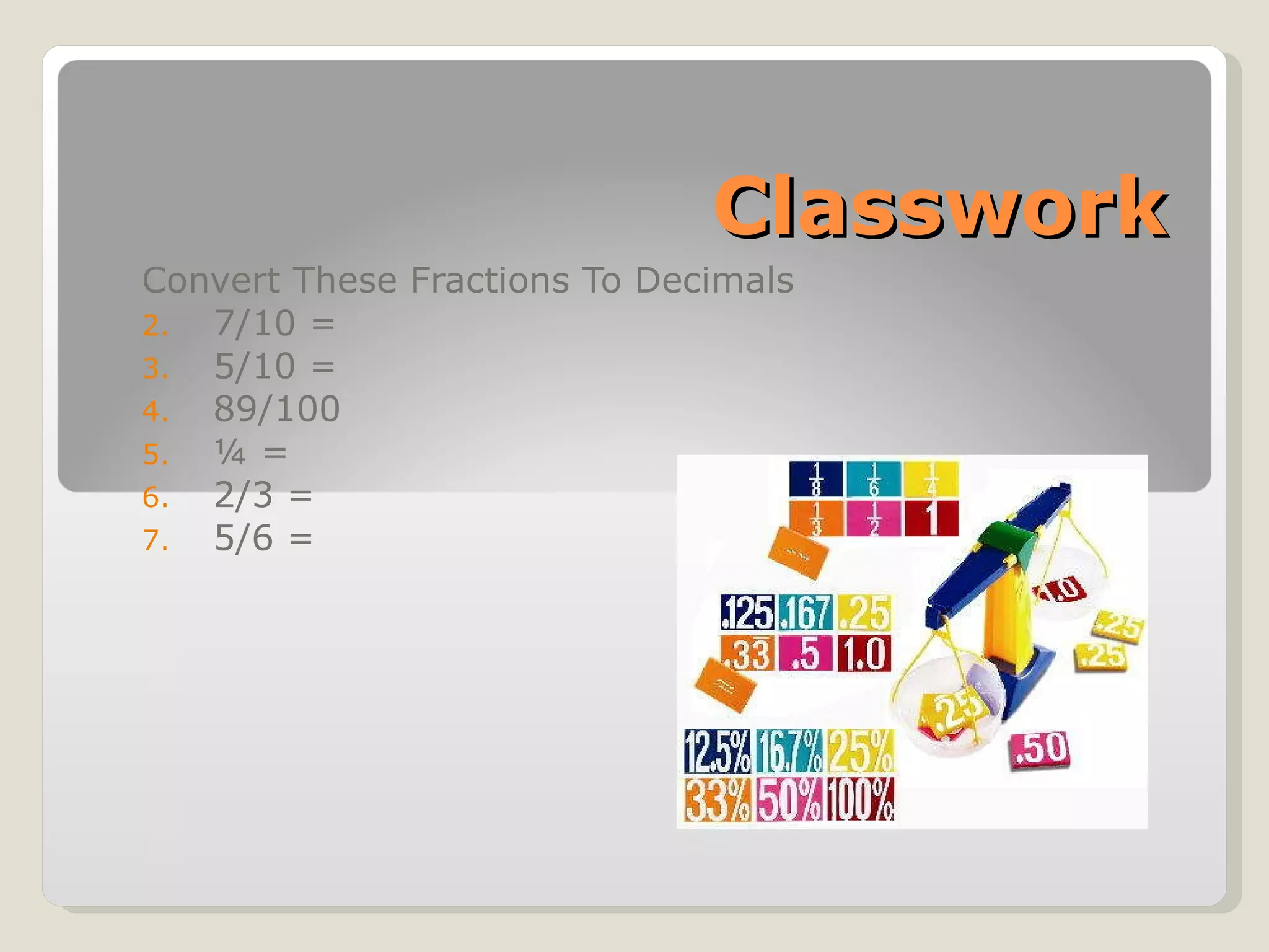Decimal Presentation | PPT