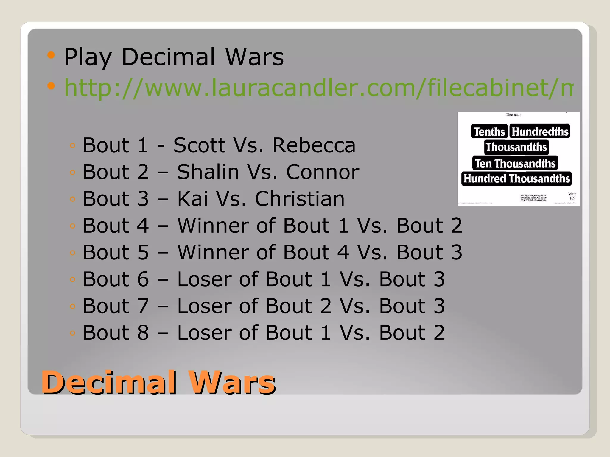 Decimal Presentation | PPT