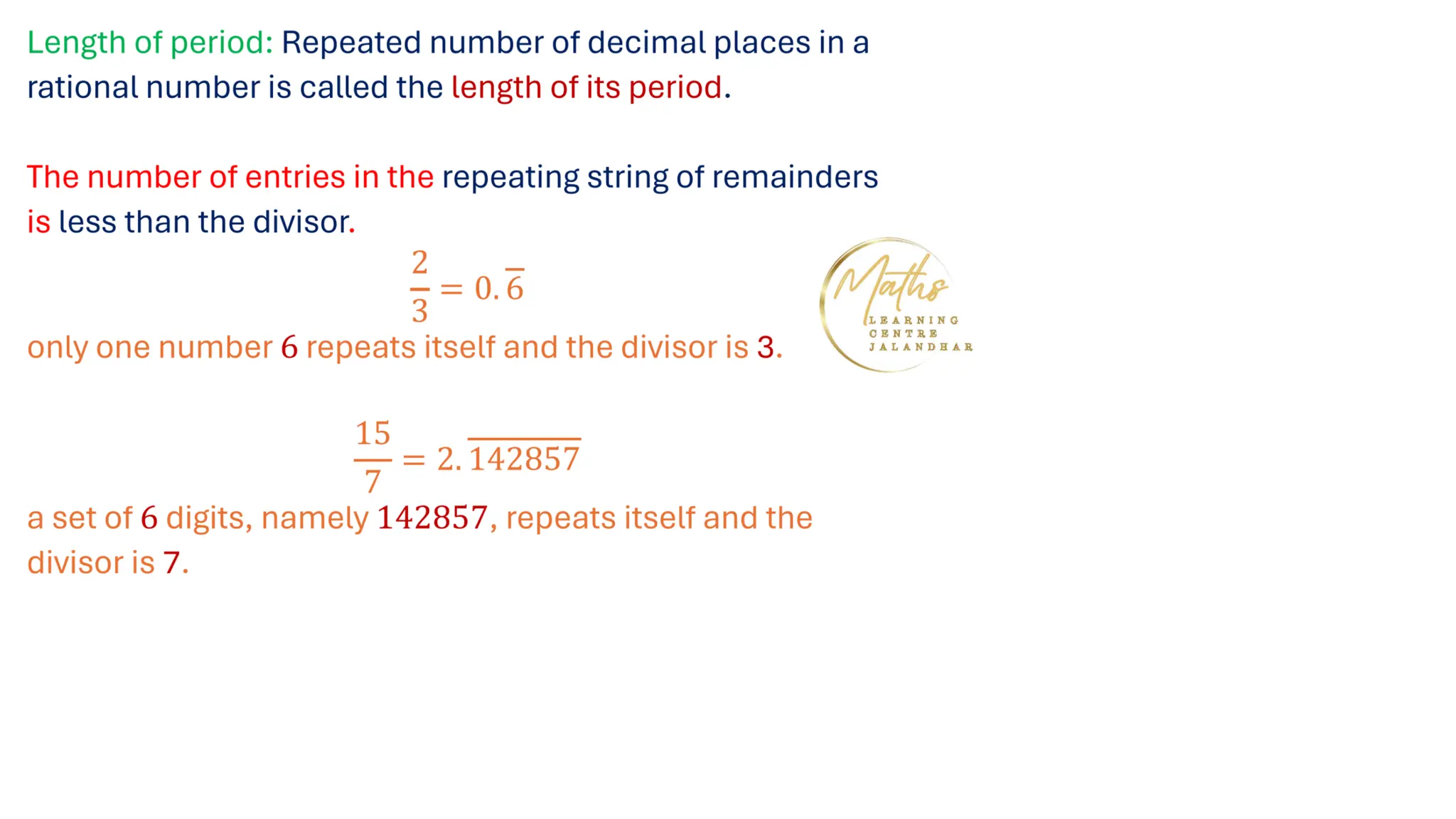 Decimal Representation of rational numbers | PDF