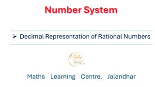 Decimal Representation of rational numbers | PDF