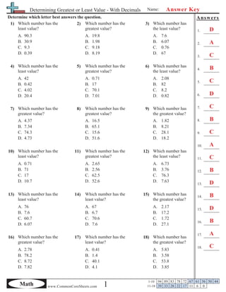 Decimal review | PDF