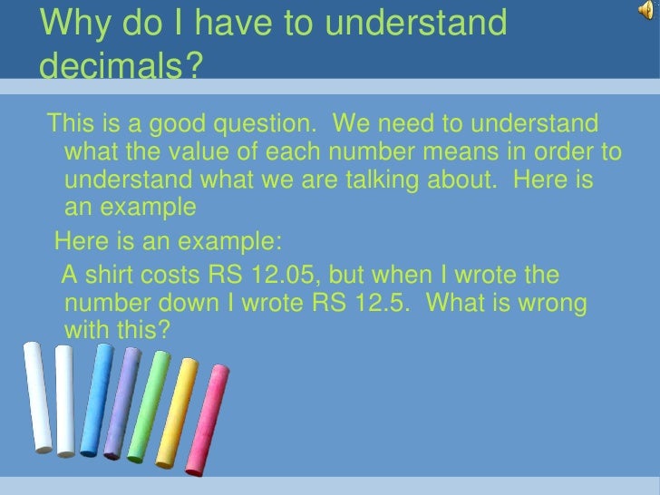 Decimals Decimals