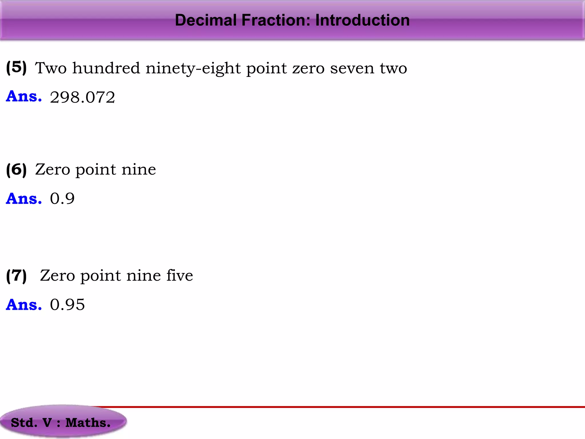 DecimalsFraction | PPTX