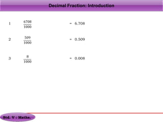 DecimalsFraction | PPTX