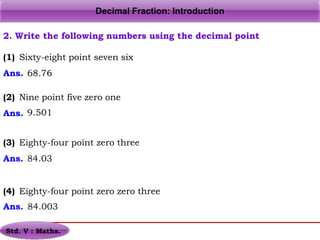 DecimalsFraction | PPT