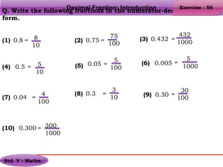 DecimalsFraction | PPT