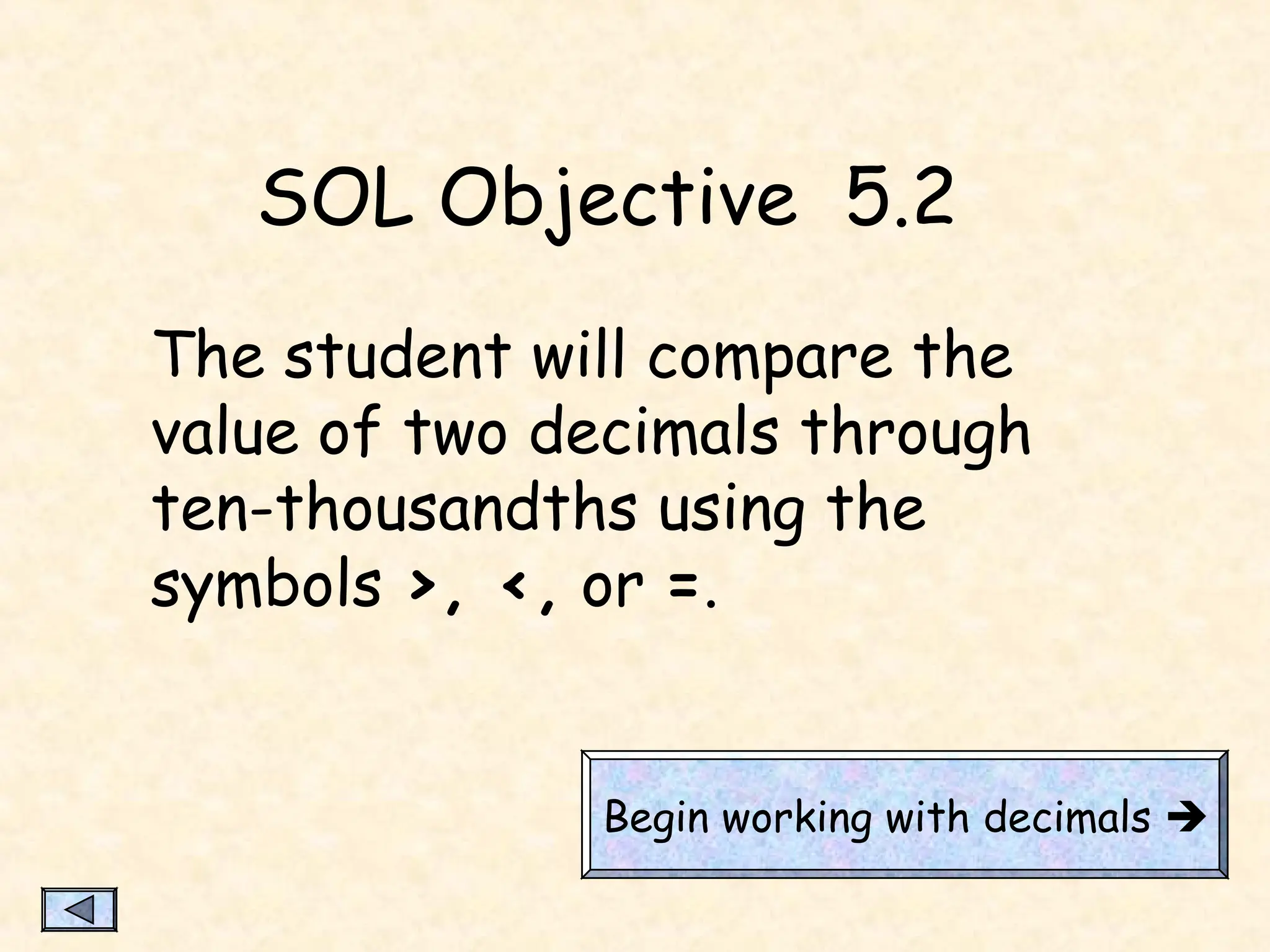 PPt on Decimals for 5th grade students . | PPT