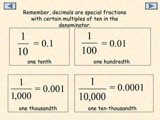 PPt on Decimals for 5th grade students . | PPT