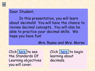 Decimals------ PLACE------ VALUE......ppt