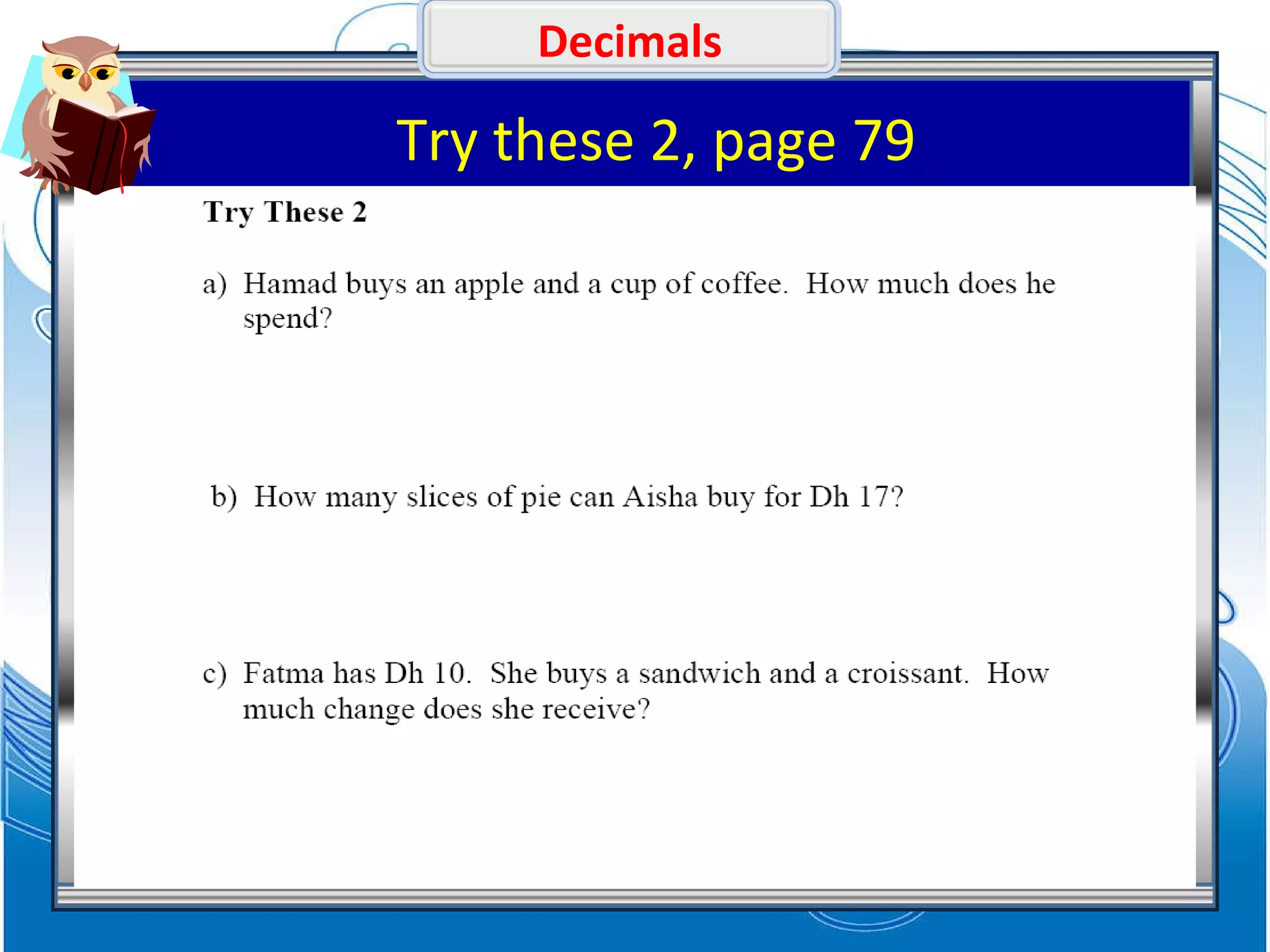Decimals Problem Solving | PPT