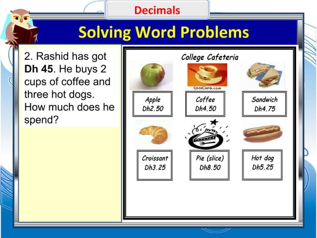 Decimals Problem Solving | PPT