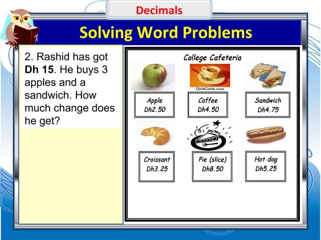 Decimals Problem Solving | PPT
