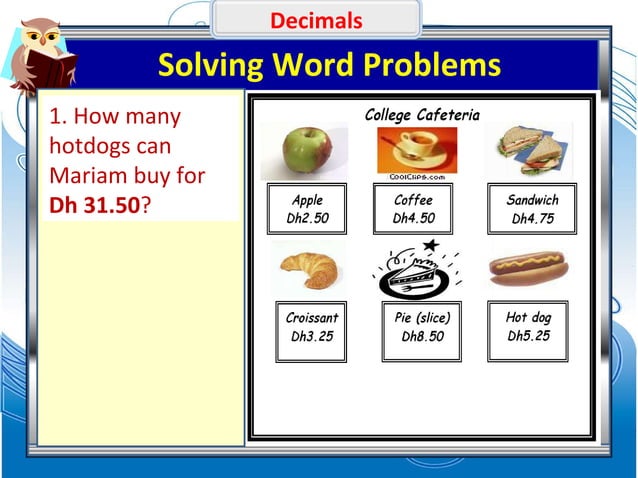 Decimals Problem Solving | PPT