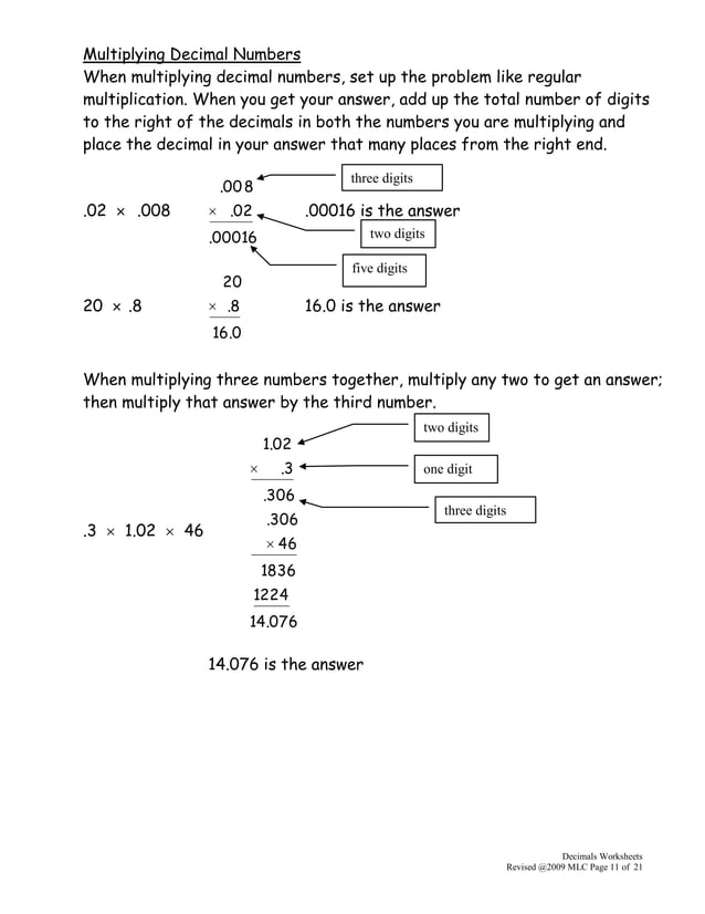 FS Maths Level 2- March 08, 2023 (Decimals).4 | PDF