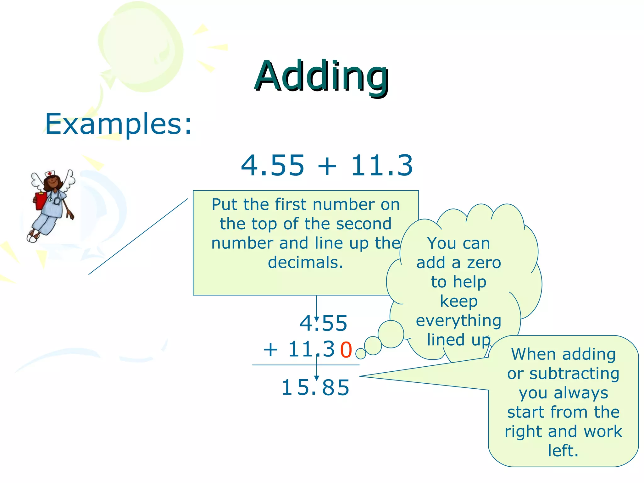 Decimals Add and Subtract | PPT