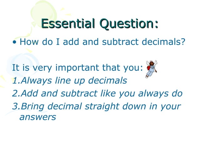 Decimals Add and Subtract | PPT