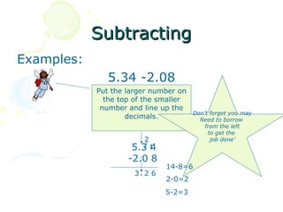 Decimals Add and Subtract | PPT
