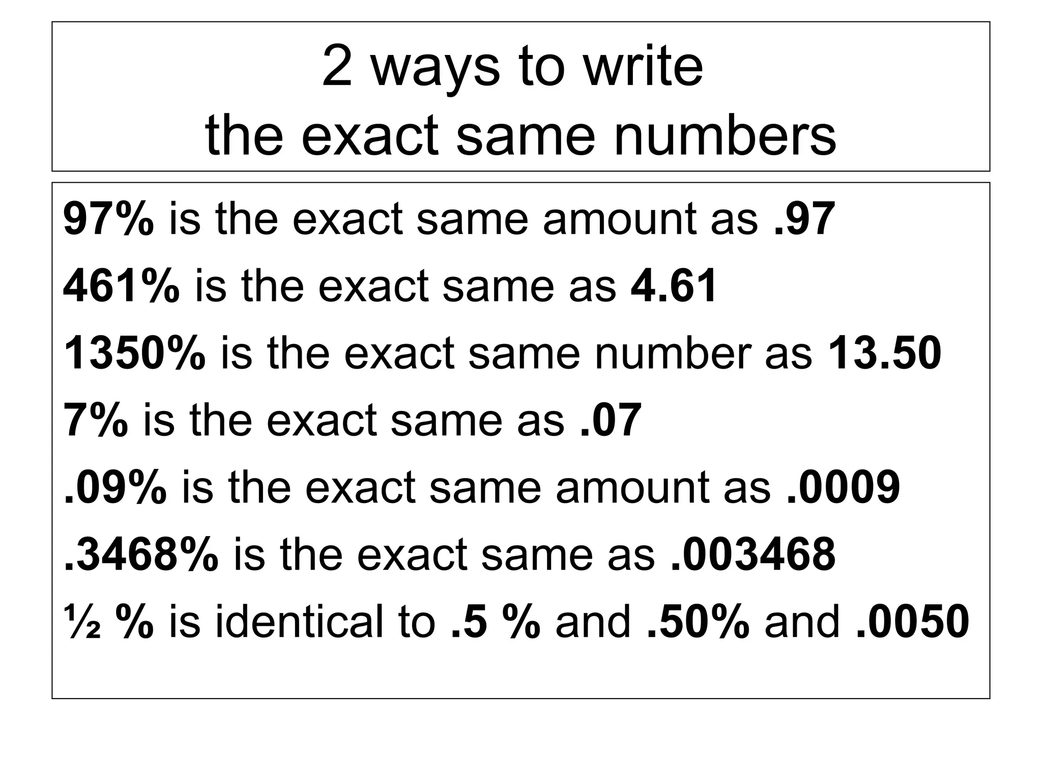 Decimals And Percents | PPT