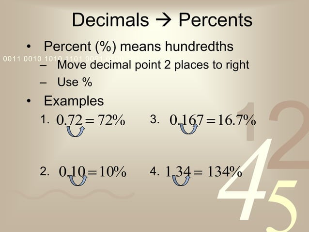 Decimals, fractions, and percents | PPT