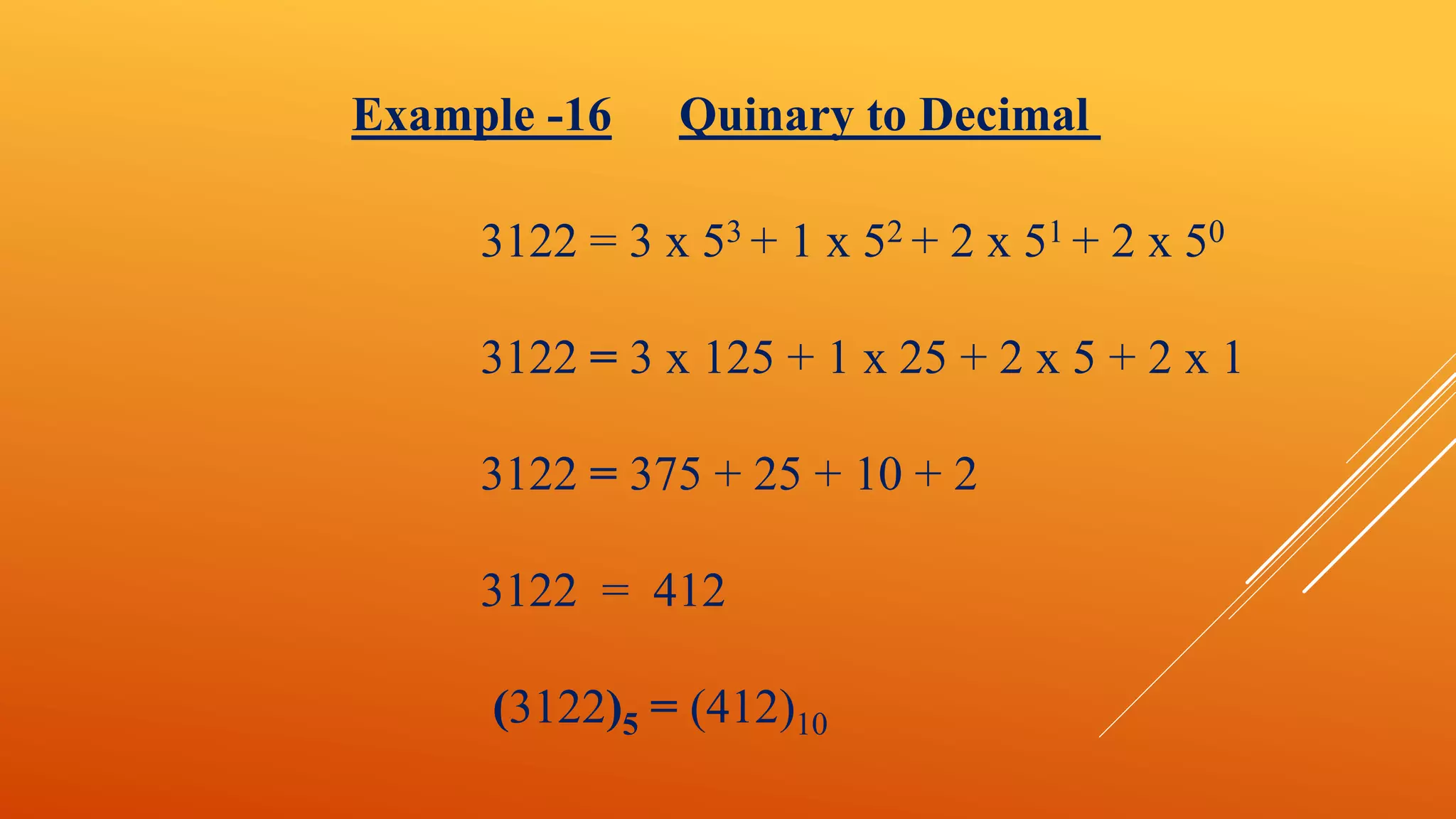 Decimal to quinary and quinary to decimal | PPTX