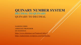 Decimal to quinary and quinary to decimal | PPTX