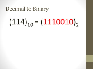 Decimal vs binary | PPTX | Computing | Technology & Computing
