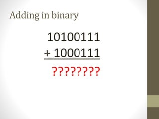 Decimal vs binary | PPTX | Computing | Technology & Computing