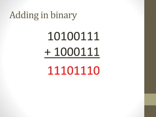 Decimal vs binary | PPTX | Computing | Technology & Computing