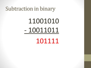 Decimal vs binary | PPTX | Computing | Technology & Computing